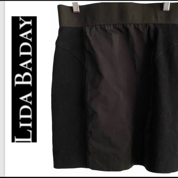 Lida Baday | Skirts | Lisa Baday Little Black Skirt Paneled Stretchy ...